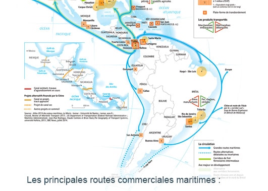 Transport de marchandises vers l'amérique latine